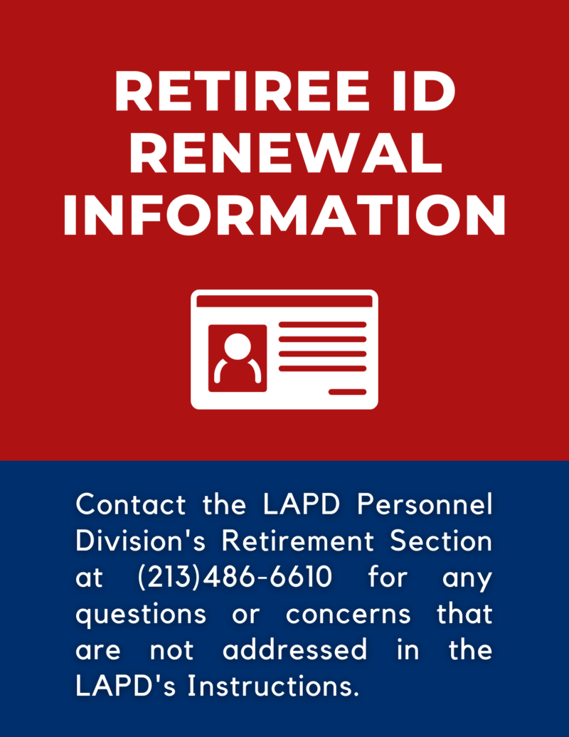 RETIREE ID RENEWALS – LARFPA