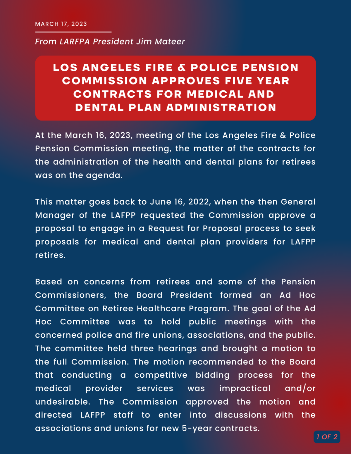 LAFPP Commission Approves 5-Year Medical and Dental Plan Administration ...