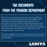 TAX DOCUMENTS FROM THE PENSION DEPARTMENT – LARFPA